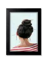 Buy Blue Nexus Minimalistic Cool Introvert Woman Wall Poster with Wall ...