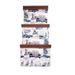 Buy Ez Life Brown Polyurethane, Jute Storage Boxes - Medium (Pack of 3 ...