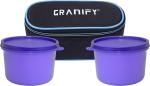 Buy Granify D-1102 Plastic Lunch Box with 2 Plastic Containers 900 ml Online at Best Prices in ...