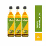 Buy RAHA Refined Gingelly oil/Seasame Oil 1litre Pet bottle - Pack of 3 ...