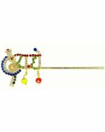 Buy LETNIX Gold Brass Bansuri Flute Deity Ornament Laddu Gopal Radhe ...