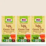 Buy AGS Herbal Tulsi Green Tea 180gm, Pack of 03 Pymamid Box Online at ...