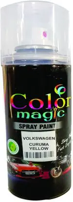 Buy COLORMAGIC VOLKSWAGEN CAR CURCUMA YELLOW SPRAY PAINT FOR TAIGUN ...