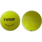 Buy Tima Yellow Poly Hard PVC Coated Practice Cricket Synthetic Ball ...
