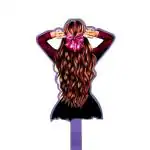 Buy BAKEWAREIND Lyba Moulds Girl Hair Back Acrylic Cake Topper l Cake ...