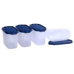 Buy Signoraware Oval Mod Blue Plastic Container 1.1 L set of 4 Online ...