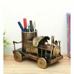 Buy DecoCrfat Metal Engine Pen stand Holder for table decor office ...