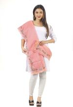 Buy Tutli Putli Women Pink Embroidered Pure Cotton Dupatta Online at ...