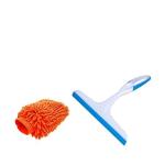 Buy Car Cleaning Combo Mirror/Glass Cleaning Silicone Wiper & Double ...