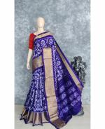 Buy Vikas Handlooms Pochampally ikat pattu silk special design kaddi ...