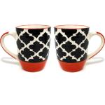 Buy The Earth Store Moroccan Red Black Handcrafted Microwave Safe ...