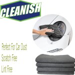 Buy CLEANISH Grey Colour Microfiber Cloth 40cm X 40cm Pack of 4 Incomplete Online at Best Prices ...