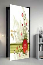 Buy Qth Floral Dor-3821 Design Door Sticker Online at Best Prices in ...