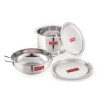 Buy HAZEL Induction Base Cookware Set | Stainless Steel Induction ...