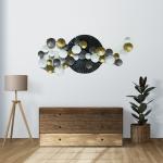 Buy Eternal Interiors Hanging Metal Modern Art Wall Decor Artifact Gold ...