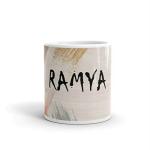 Buy Rish Ramya Texture Name Theme Printed Multicolor Ceramic Coffee Mug, 350 Ml Online at Best ...