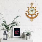 Buy eCraftIndia Decorative Retro Anchor Copper Pendulum Wall Clock ...