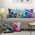 Buy Outlay Home Cushions Cover (Pack of 5, 40 cm*40 cm, Light Blue ...