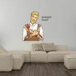 Buy Wallzone Multicolor Pvc, Vinyl Solor System Barber Shop Medium ...