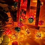Buy Glimmer Lightings Rattan Cane Ball String Light For Home Decoration ...