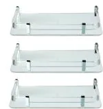 Buy STIMULUS Stylish Acrylic Wall Mount Bathroom Shelf 3 PCS Set (Clear ...