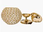 Buy METALEX CREATION Brass & Crystal Matki Shape Akhand Diya/Table ...