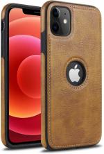 Buy RICHBURG Apple iPhone 12 Premium PU Brown Leather Mobile Back Cover ...