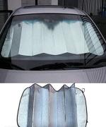 Buy Zep+ Car Front Silver Foldable Sun Shade Curtain for All Cars ...