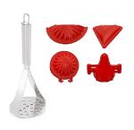 Buy Stainless Steel Potato Masher With 4 Pcs Solid Plastic Sancha Set ...