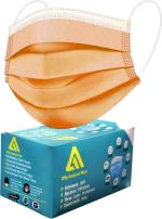 Buy A1 Orange Non Woven 3 Ply Face Mask, Free Size (Pack Of 200) Online ...