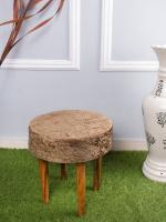 Buy Ikiriya Nayla Solid Wood Stool in Green Sparkle Velvet Online at ...