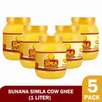 Buy Suhana Simla Premium 1 Liter Danedar Cow Ghee | Pure Cow Ghee (PACK ...