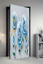 Buy Qth Floral Dor-3471 Design Door Sticker Online at Best Prices in ...