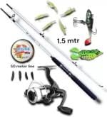 Buy SPRED 2 piece part fishing rod and reel full set combo 5ft / 150cm ...