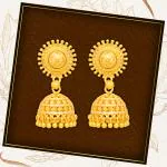 Buy arch fashion Traditional Gold Platted New Jumkhi Earrings Collection ERG2112 Online at Best ...