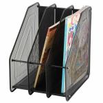 Buy JUPREV Metal Mesh 3 Tier Magazine Frame Rack Document File Tray ...