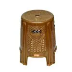 Buy Mango Sandal Wood Round Plastic, Wood Stool (Pack Of 4) Online at ...