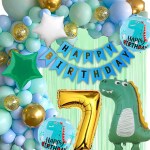 Buy HOUSE OF BANTER Green Dinosaur Theme Birthday Decoration Pack For ...