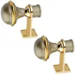 Buy Grownix Iron Gold Rod Rail Bracket (Pack Of 2) Online at Best ...