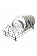 Buy Smartslide Silver Stainless Steel Plate Stand for Kitchen Cabinet ...