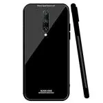 Buy Clickaway Black Plastic Toughened Glass Back Cover For One Plus 7 ...