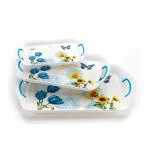 Buy UNICEPT Home Serenity Serving Tray Set of 3 Pcs, Deep Designed with ...