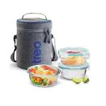 Buy Treo Glass Transparent All Fresh Borosilicate Glass Tiffin (Set Of ...