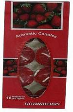 Buy Four Stripes Red Paraffin Wax Tealight Candles (Set Of 10) Online ...