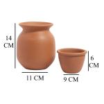 Buy Kirtida Organization Natural Terracotta Clay Handmade Tambya and ...