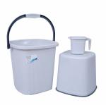 Buy Wiaa Bathroom Bucket Mug Set - 25L Plastic Square Bucket + 1.5L Mug ...
