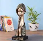 Buy SMRK Modern Art Welcome Lady Statue showpiece for Home Decor And ...