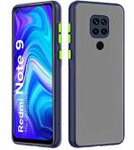 Buy Redmi Note 9 Blue Silicon Shock Absorbent Mobile Back Case 20.3 x ...