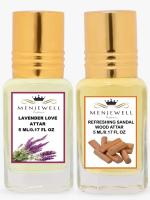 Buy Menjewell Combo Pack Of 2PCs Attar(Lavender Love 5ML,Refreshing Sandal Wood 5ML)Attar ...