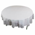 Buy MONKDECOR Plain White Floral Design 6 Seater Round Dining Table ...